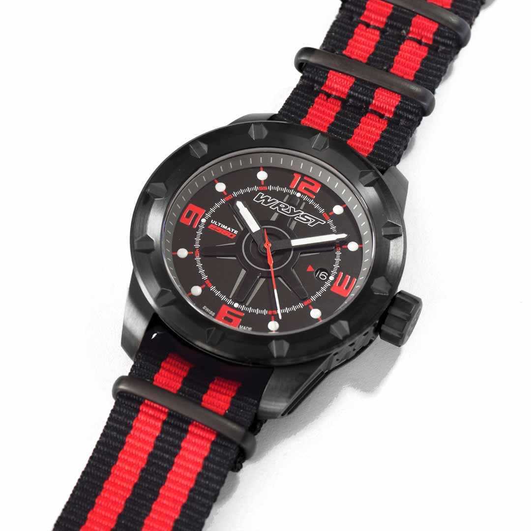 Wryst Ultimate Nato watch for men ES60 black and red colors